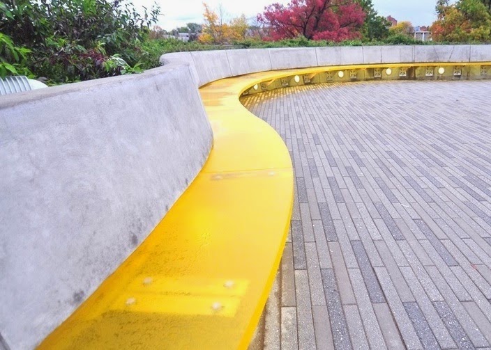 A Floating Yellow Bench - Photo of the Day