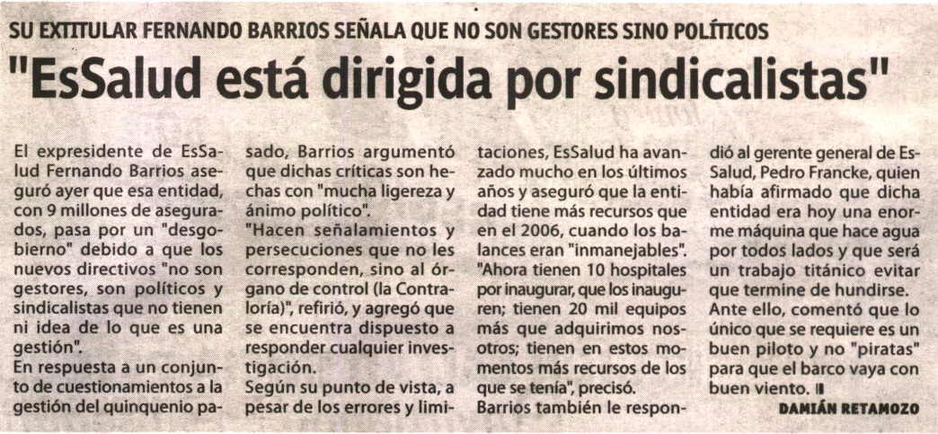 INFORMATISALUD - Noticias, Boletines de Salud Perú: BOLETINES DE SALUD ...