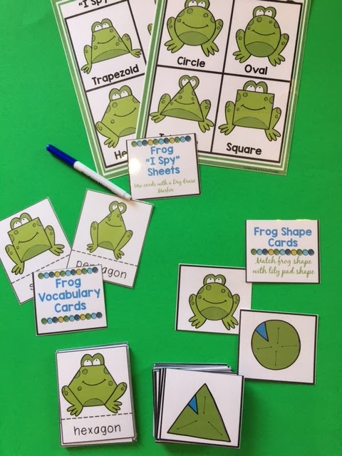 Working with Shapes - Frogs ~ Preschool Printables