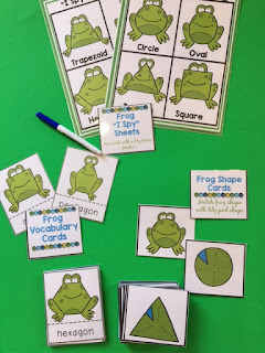 Working with Shapes - Frogs ~ Preschool Printables