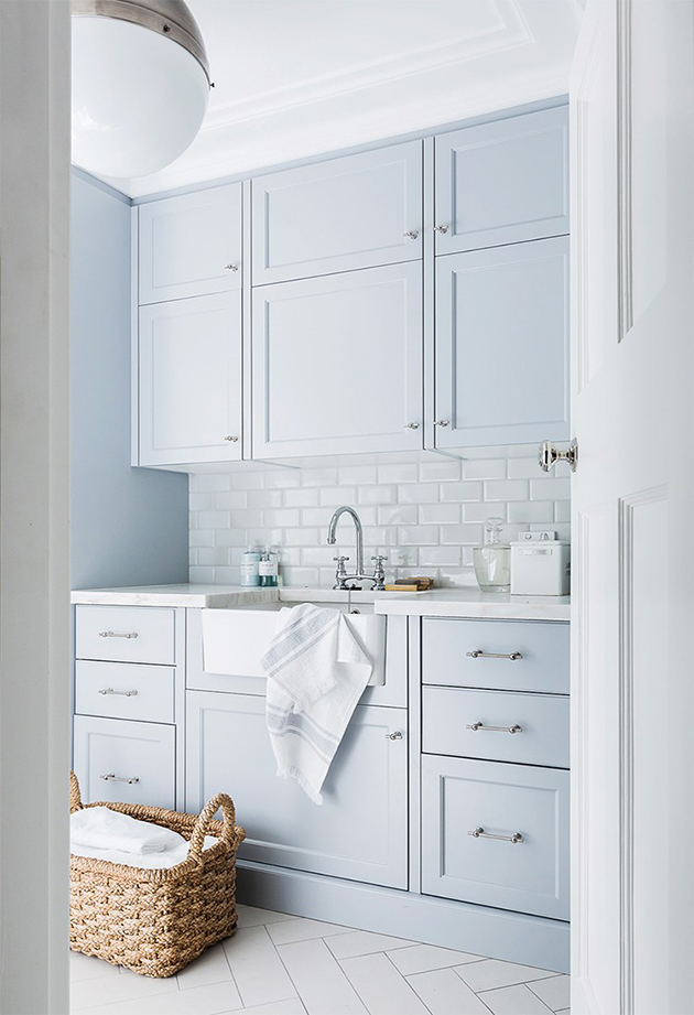 Bricolage: Light Blue Cabinets