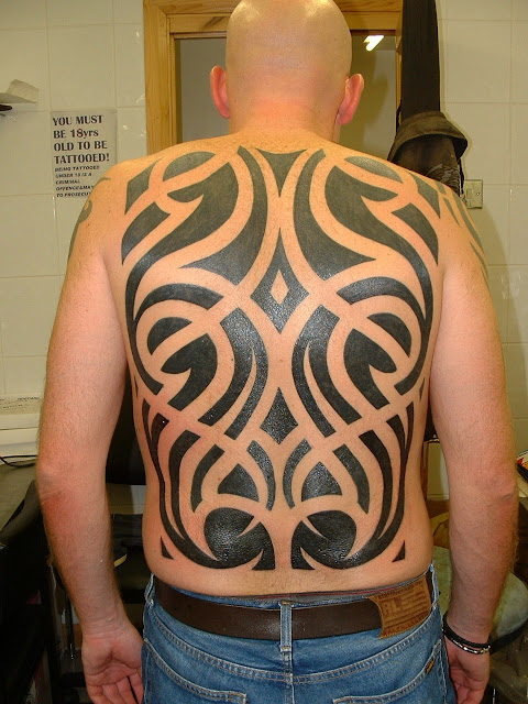 Ladies With Tattoos: Back tribal tattoos