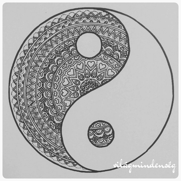 designetta: Csak egy rajz #2 - Jin-Jang mandala