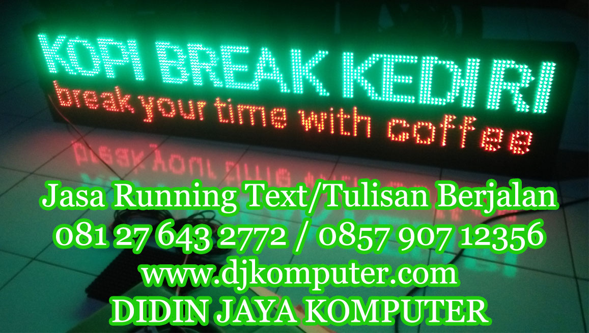 Jual Running Text/Tulisan Berjalan/Moving Sign/Lampu LED Berjalan King ...