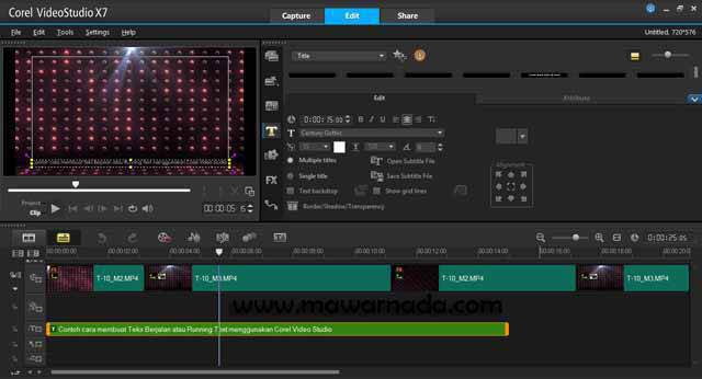 Membuat Running Text Dengan Corel Video Studio - SIMAWAR ENTERPRISE