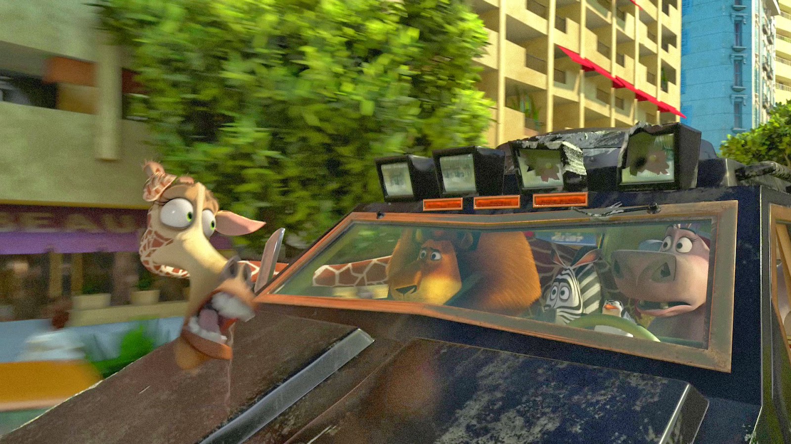 Clipuri pentru copii: Madagascar 3 clip - Car Chase