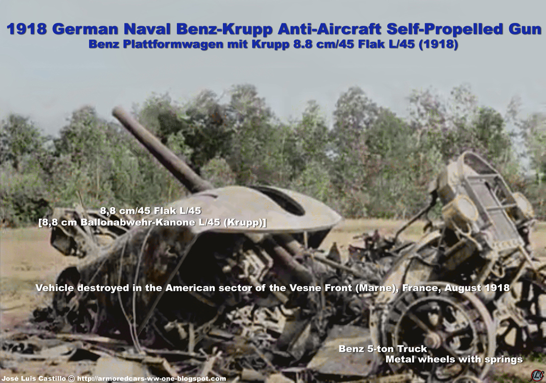 Armored Cars in the WWI: German Naval Anti-Aircraft Self-Propelled Gun ...