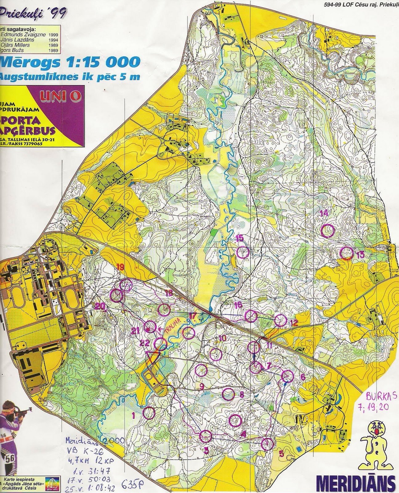 Orientēšanās kartes: Priekuļi (Cēsis)