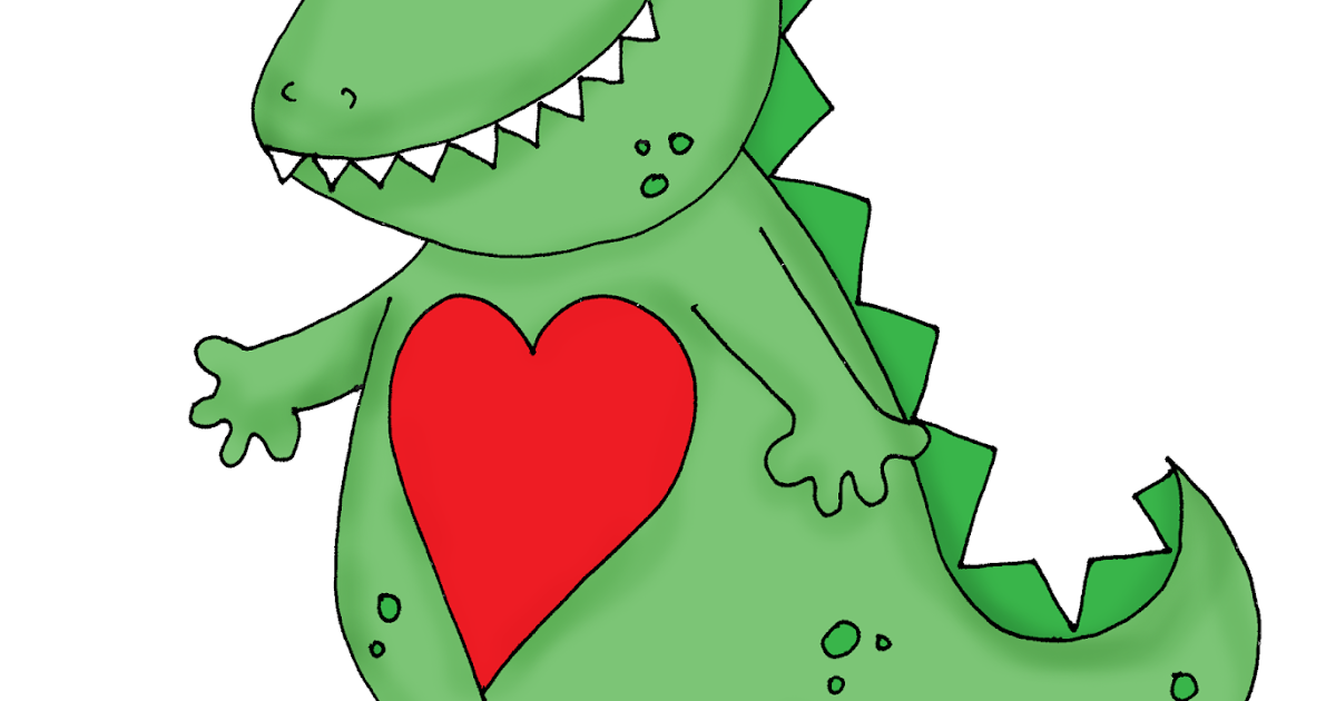 Free Dearie Dolls Digi Stamps: Heart Dino