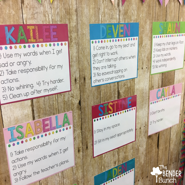 The Bender Bunch: Behavior Goal Wall, IT WORKS!