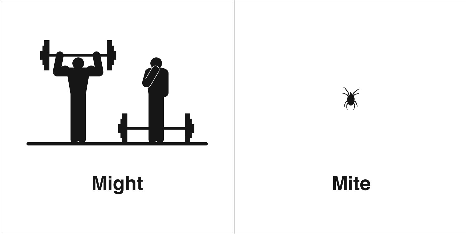 Homophones, Weakly: Might & Mite