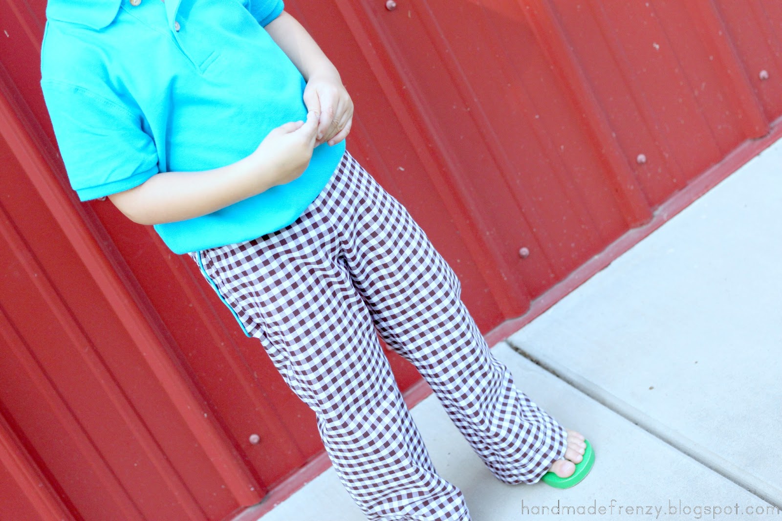 Kid Pants With Piped Pockets / Handmade Frenzy