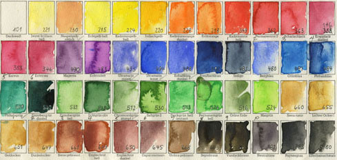 Maud Guilfoyle Art: Color Chart Your New Paint Box