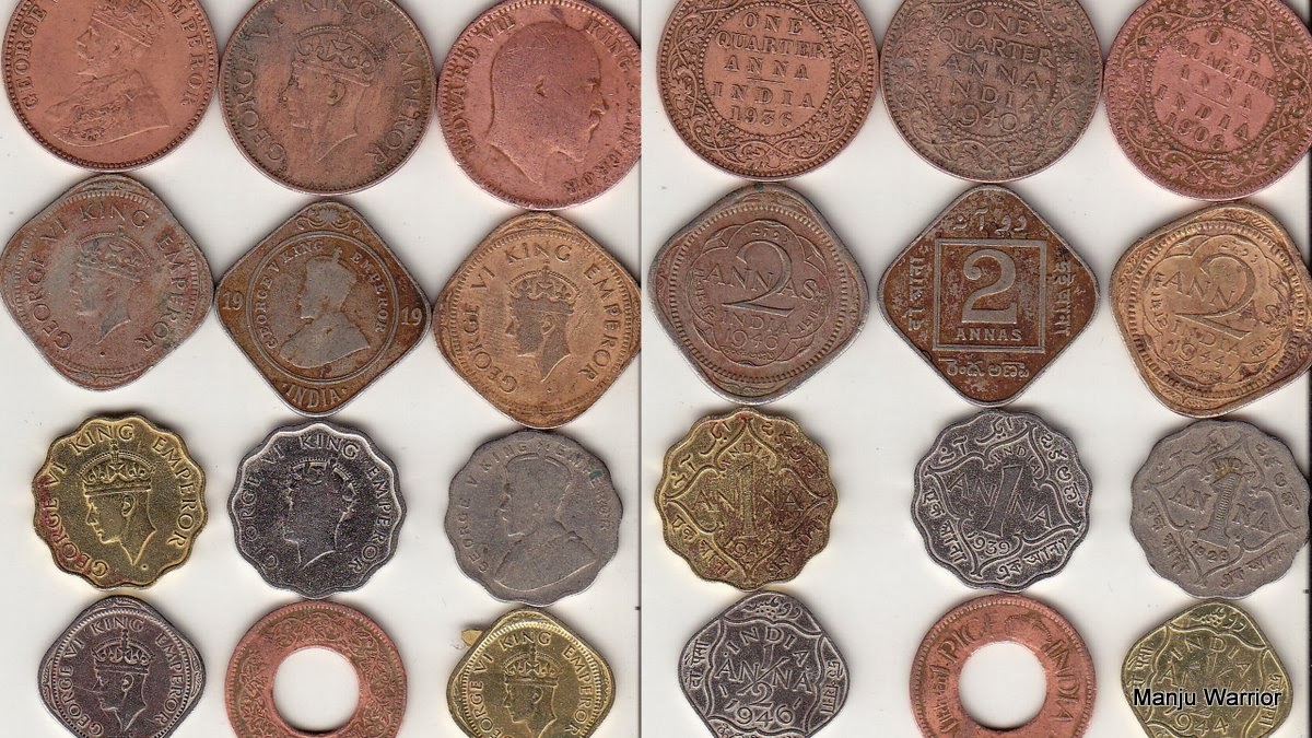 British India Coins: A collection of British India Coins