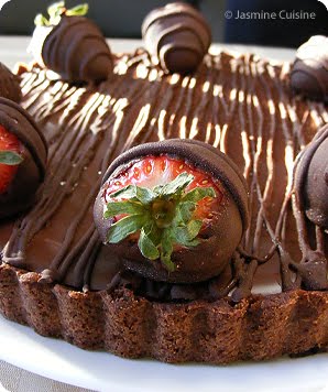 Tarte choco-fraise - Jasmine Cuisine