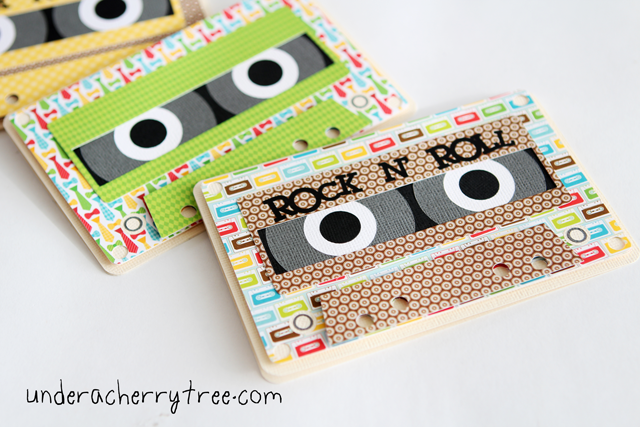 Under A Cherry Tree: Jin's In-lay die-cut Cassette Tape cards