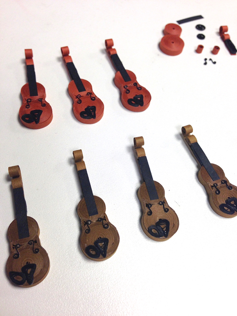 Make a Miniature Quilled Violin or Cello