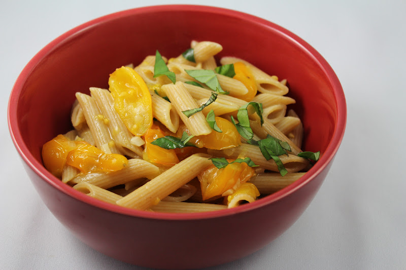 Ellen B Cookery: Pasta with Yellow Pear Tomatoes
