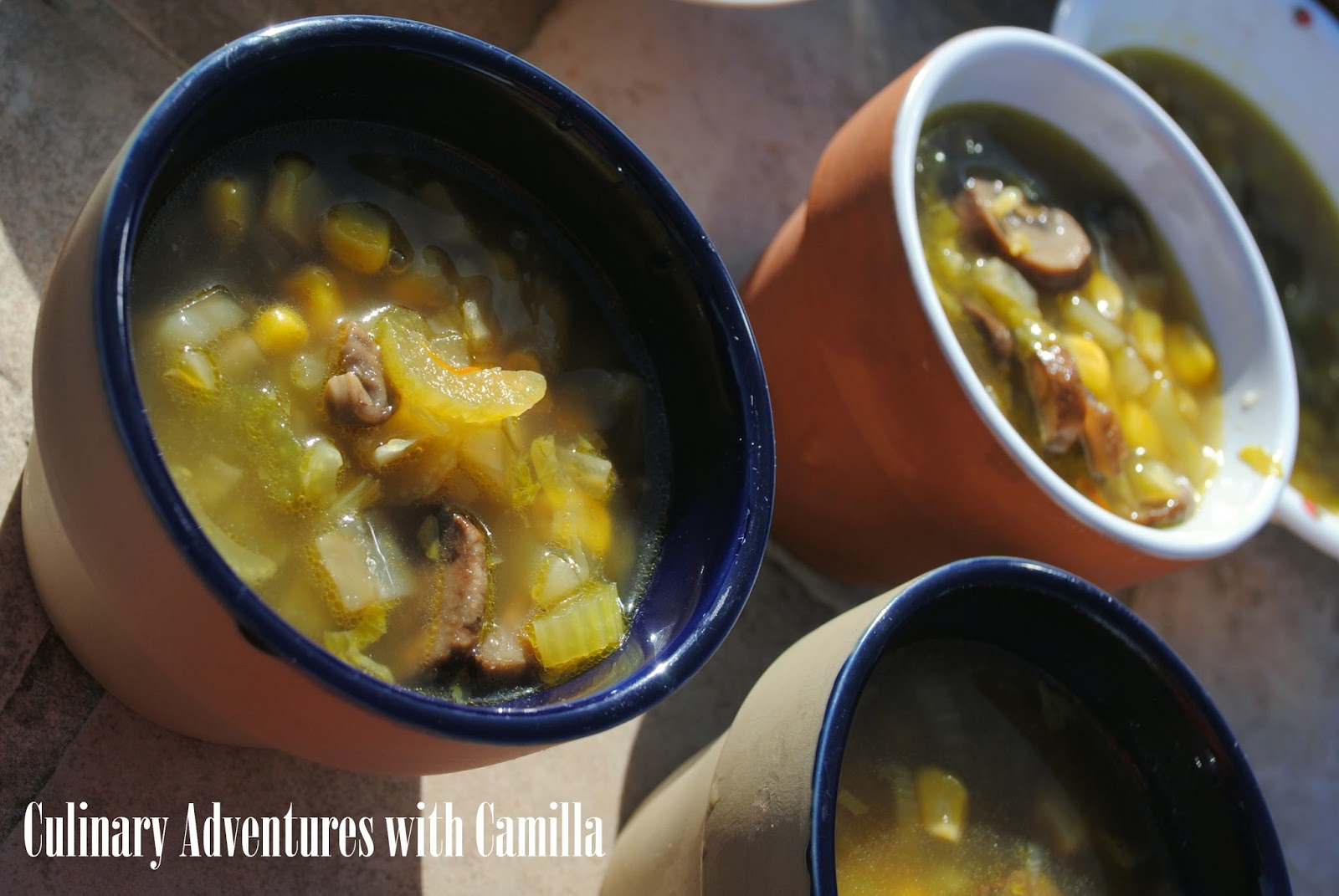 Saffron Corn Soup {Old Friends Dinner}