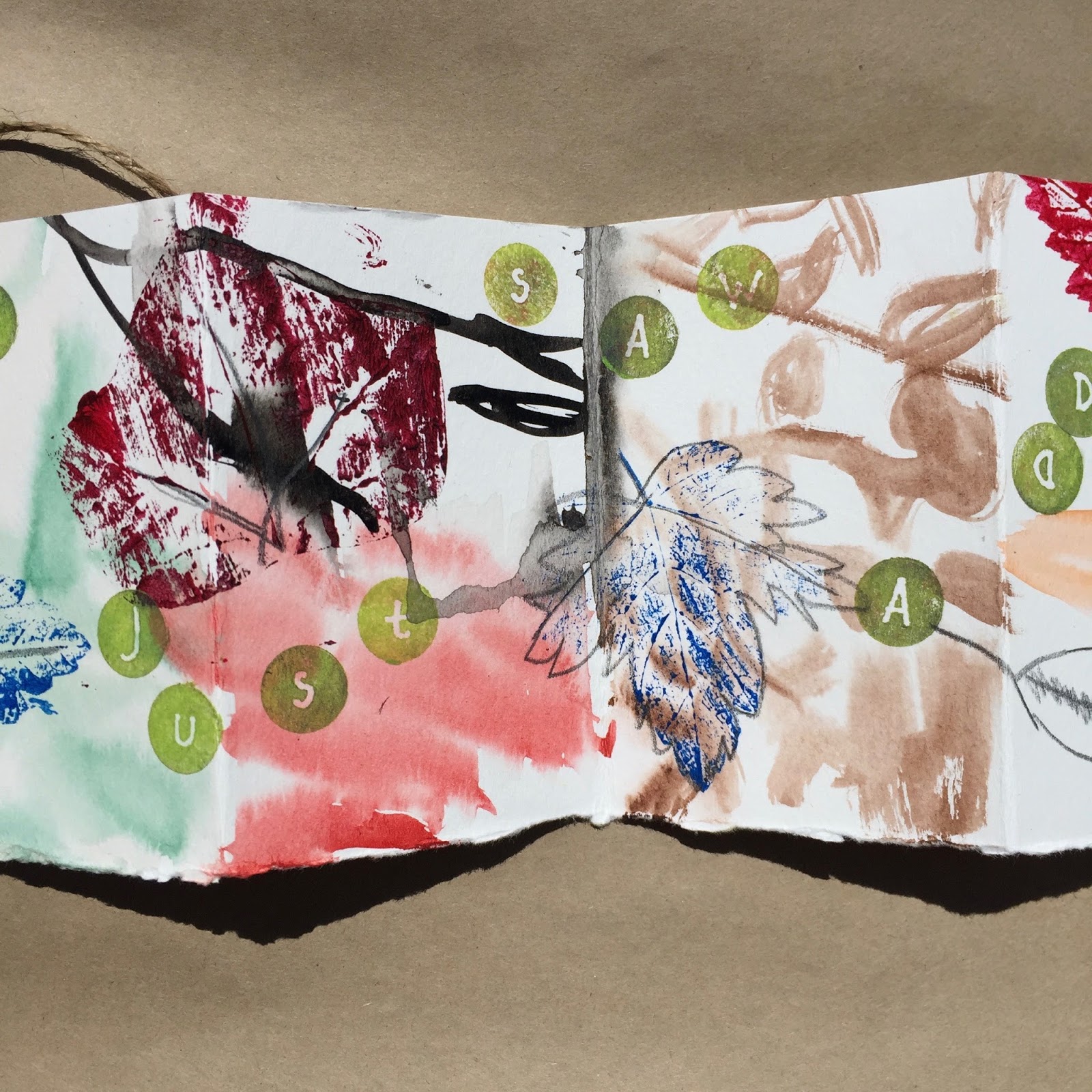 Doodlebug Dabblings: creating a fold out nature book