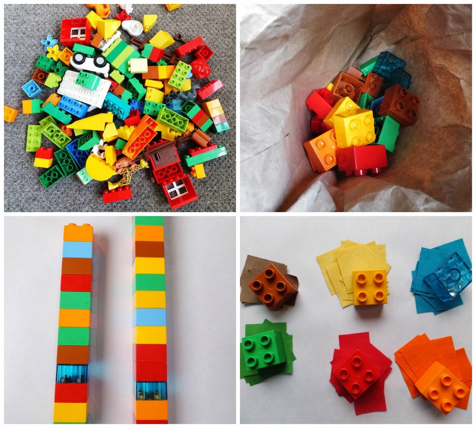 mila+cuatro: Building Blocks Doll quilt : Scraps 101