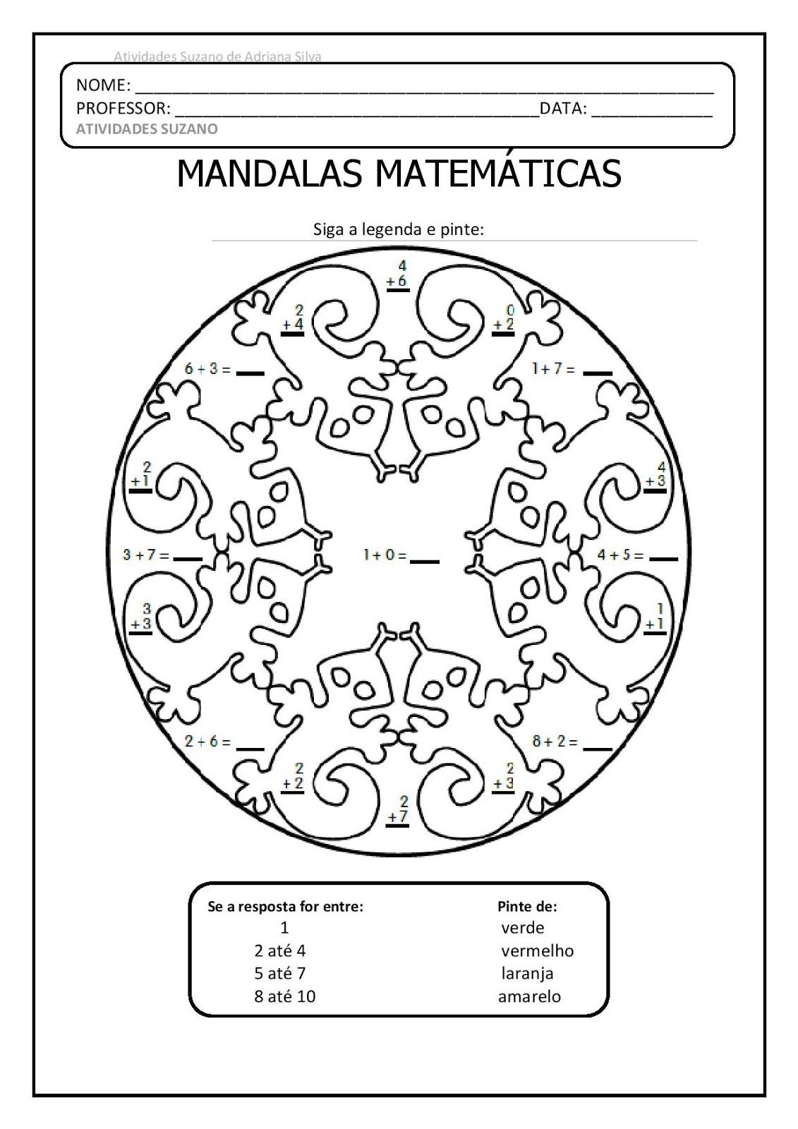 Mandalas matemáticas 1º ano EM PDF