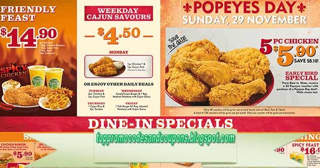 Free Promo Codes and Coupons 2023: Popeyes Chicken Coupons