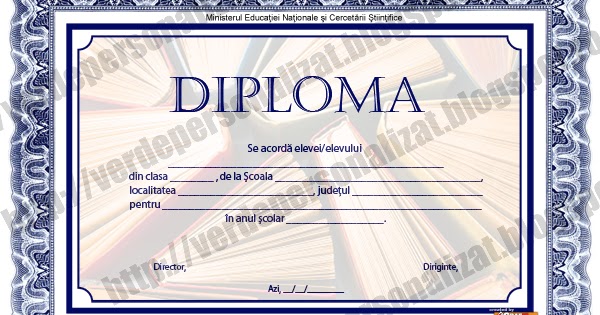 verde personalizat: Diploma scolara model S079