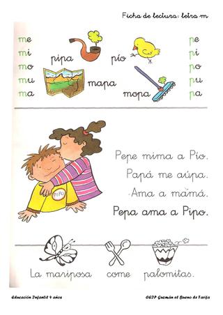 LA PANDILLA DE ALFAJARÍN: LEEMOS CON LA M Y LA P