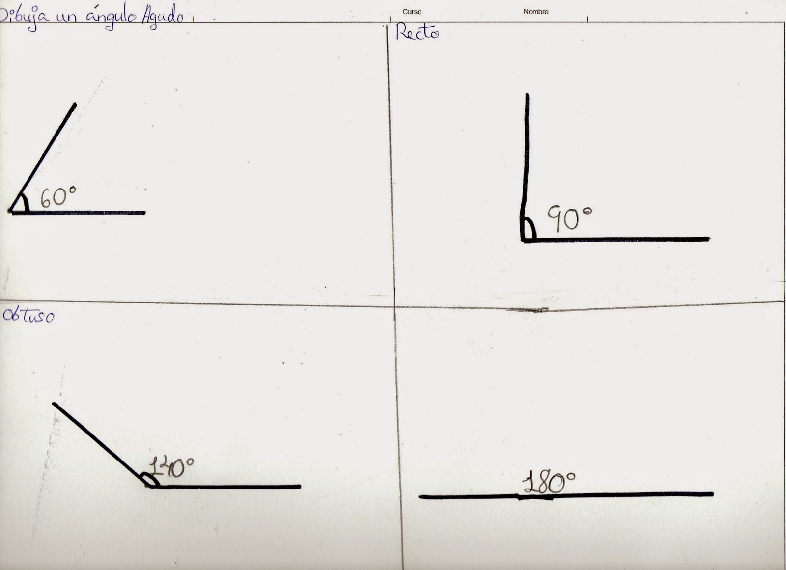 6º C. CURSO 2015/2016: DIBUJO DE ÁNGULOS