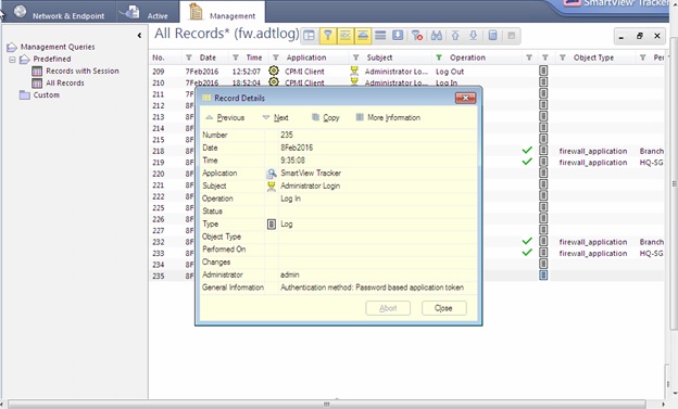 My Check Point CCSA Journal: Check Point SmartView Tracker