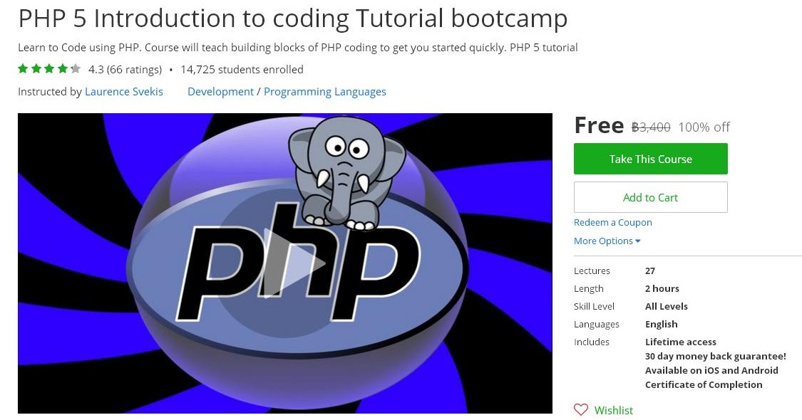 PHP 5 Introduction to coding Tutorial bootcamp (100% off) - Course ...