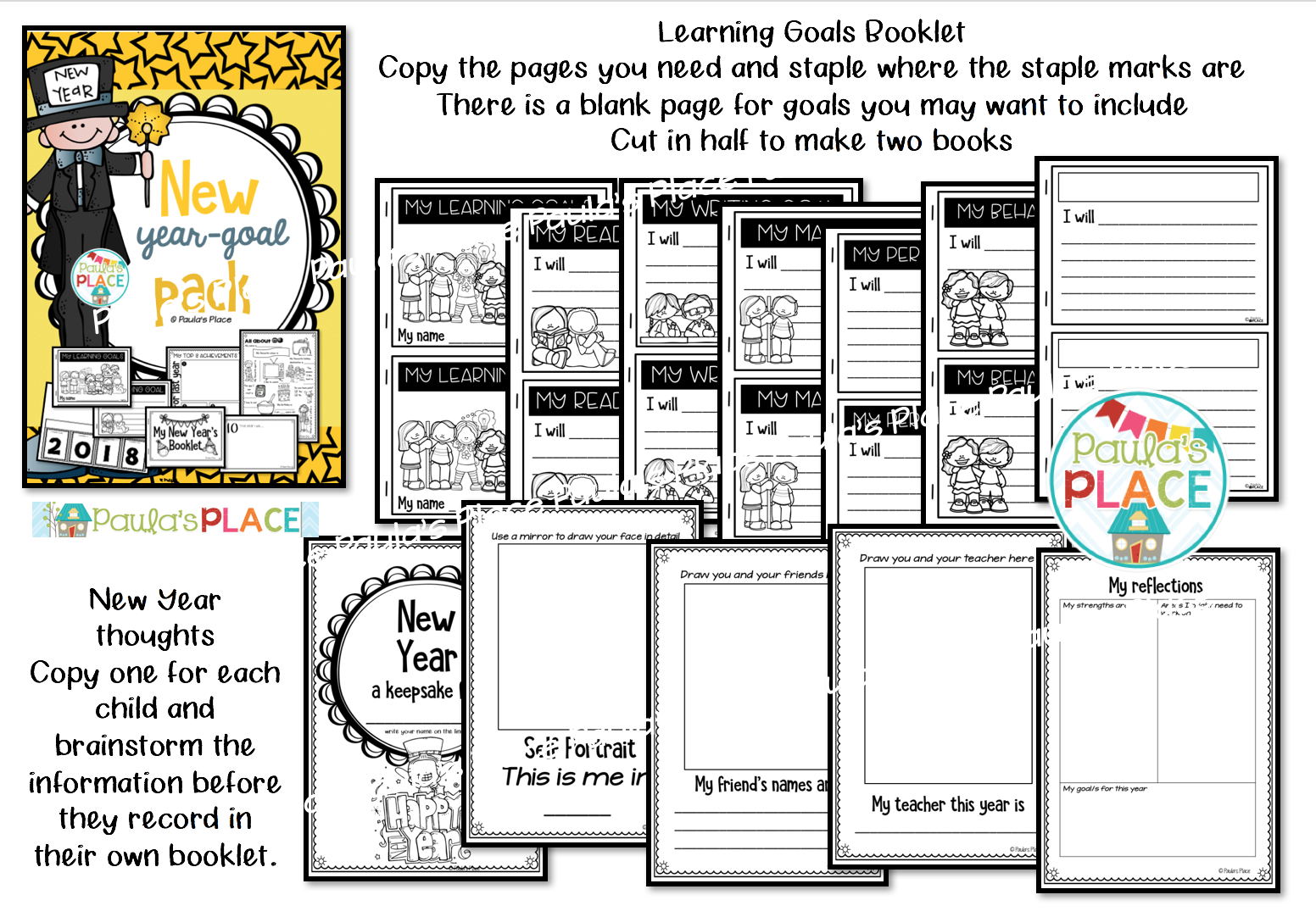 Paula's Place Teaching Resources: Christmas Packs and New Year Goal Setting