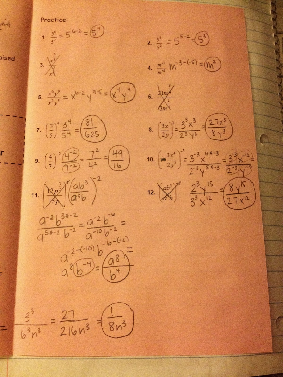 Making Mathematics Magical: Rules of Exponents Interactive Notebook Pages