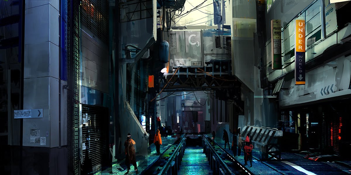 the art of simon robert: Futuristic Streets