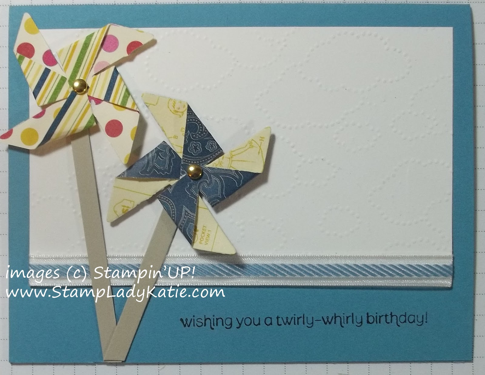 StampLadyKatie.com: How to Make a Pinwheel