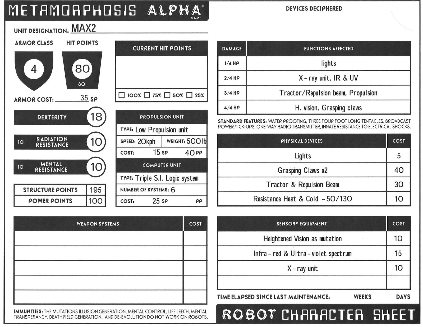 World of Eroc: Metamorphosis Alpha: Robot enemy for players to get ...