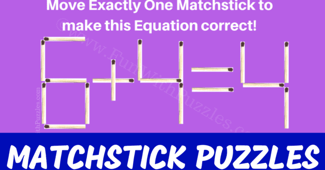 Matchstick Math Puzzles for Kids to Challenge your Brain
