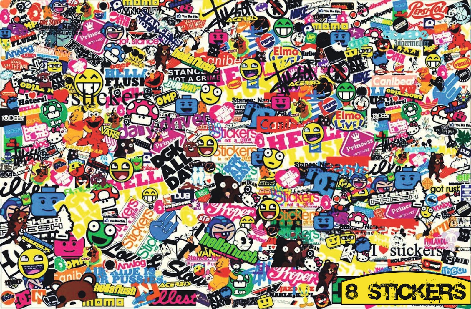 8 Stickers : Stickers bomb