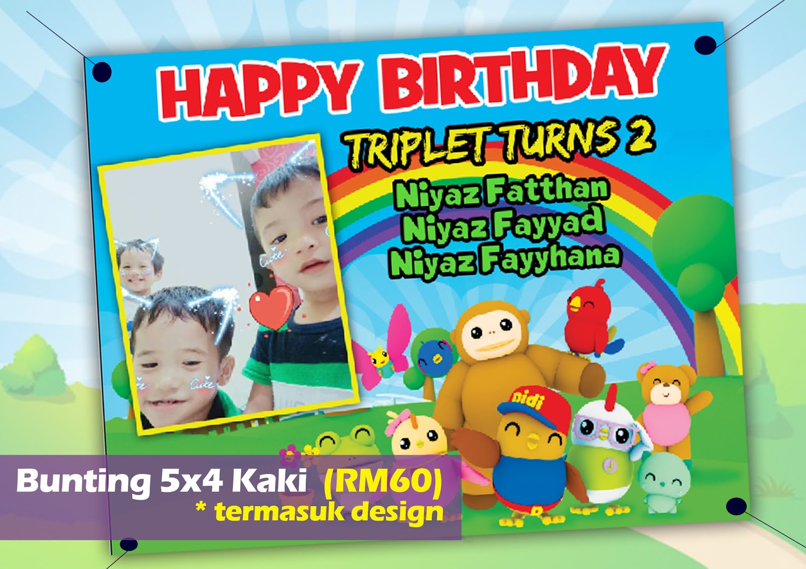 Tahu tak kami juga menerima tempahan Banner , bauntung dan backdrop