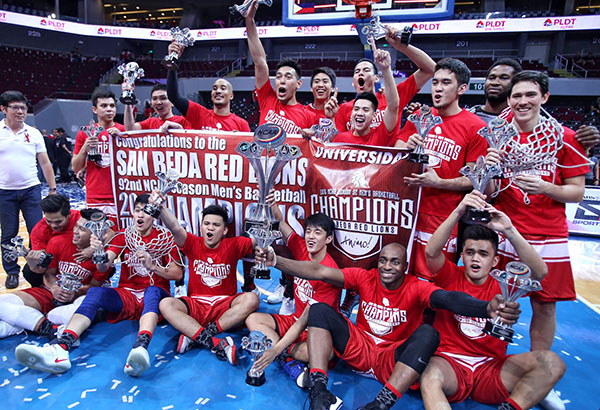 San Beda finishes off Lyceum, wins back-to-back NCAA titles