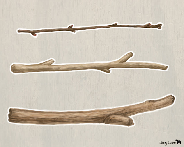 Libby Lamb Wagner: three twigs