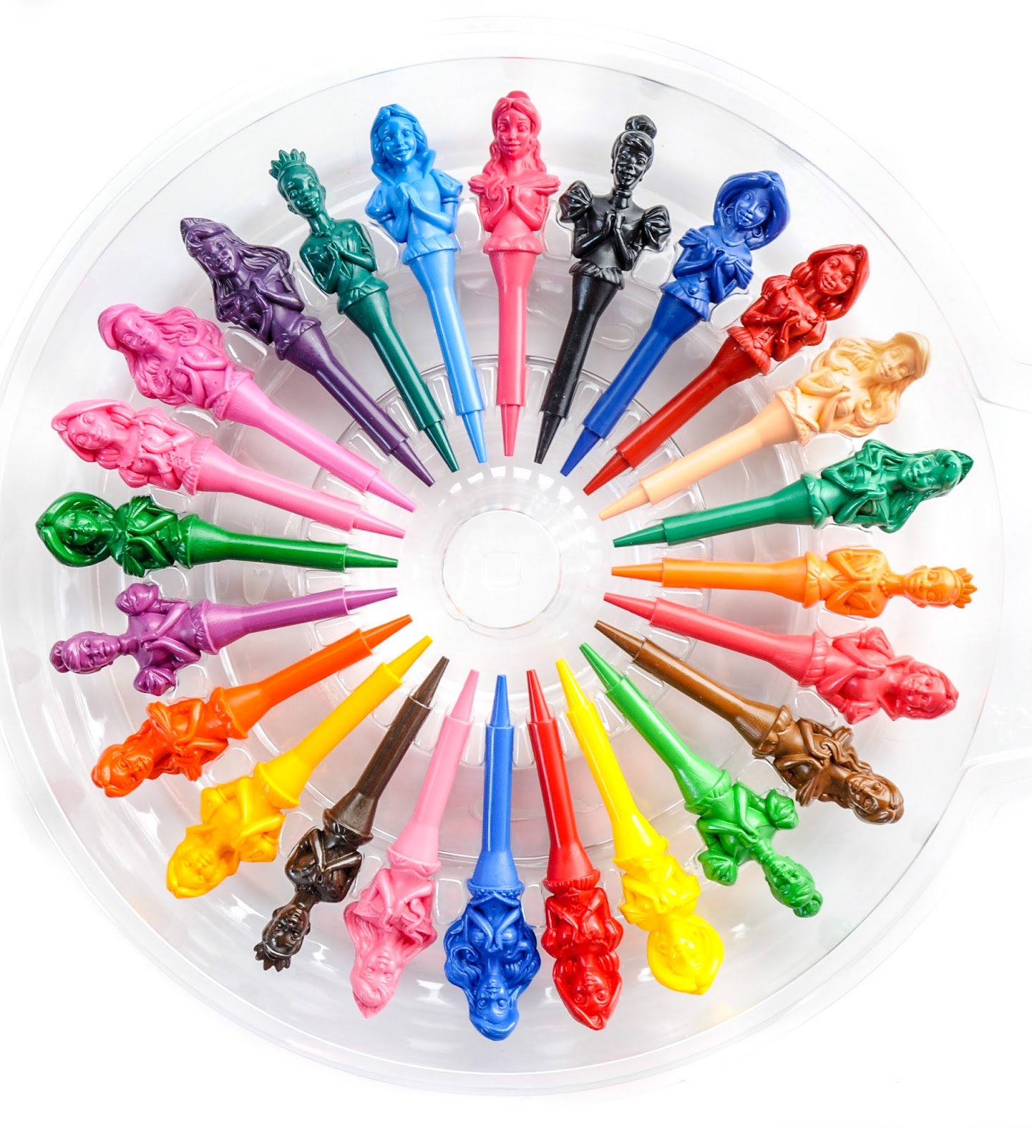 24 Count Disney Parks Princess Character Figurine Crayons: What's ...