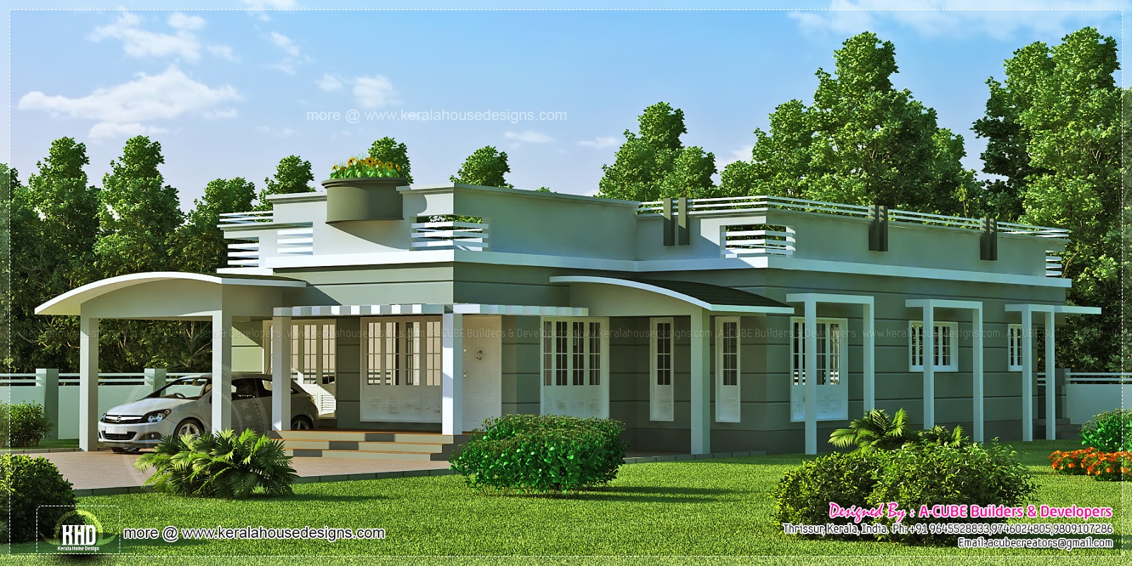2073 square feet single floor villa | House Design Plans