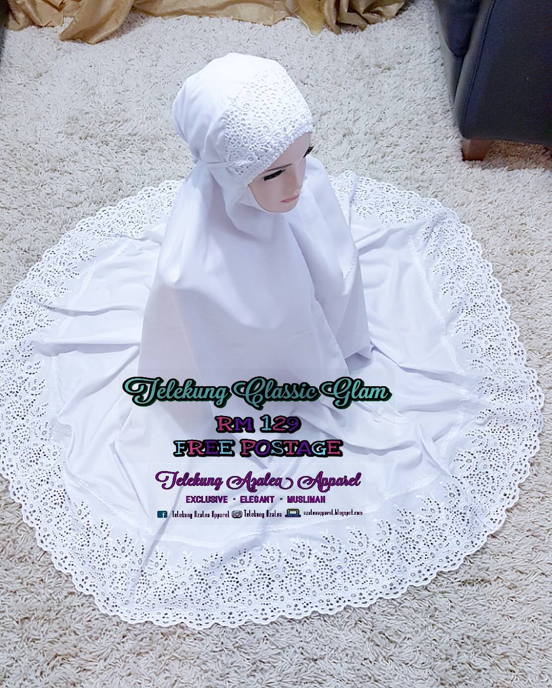 Telekung Solat Berkualiti, Murah dan Elegen: TELEKUNG CLASSIC GLAM