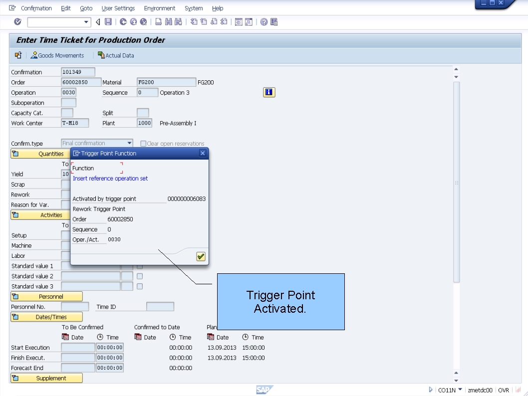 青蛙SAP分享 Froggy's SAP sharing: PP Trigger Point Insert Operation Set