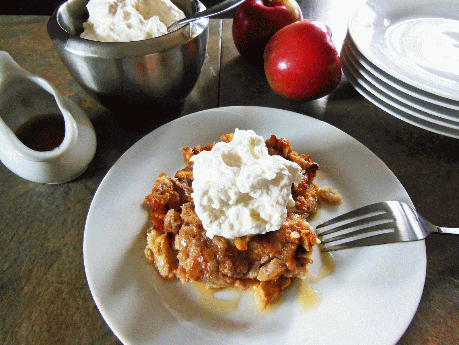 MY SHEPARD'S PIE: Apple Walnut Breakfast Bread Pudding