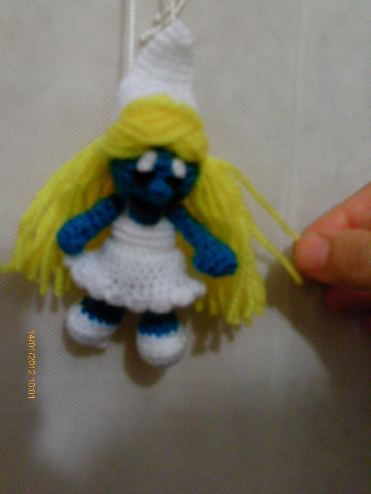 amigurumis marga: una mini pitufa y su mini pitufo