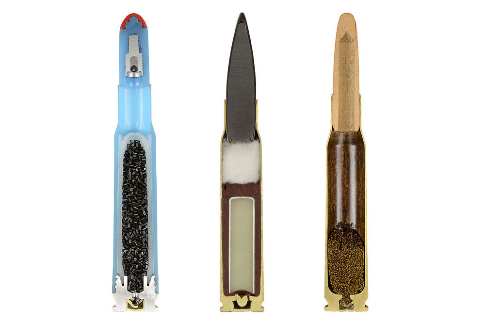 Cross-sections of bullets