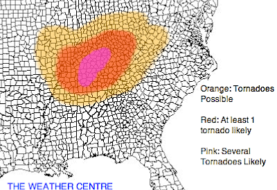 The Weather Centre: Forecast Comparison to the Result (March 2 Tornado ...